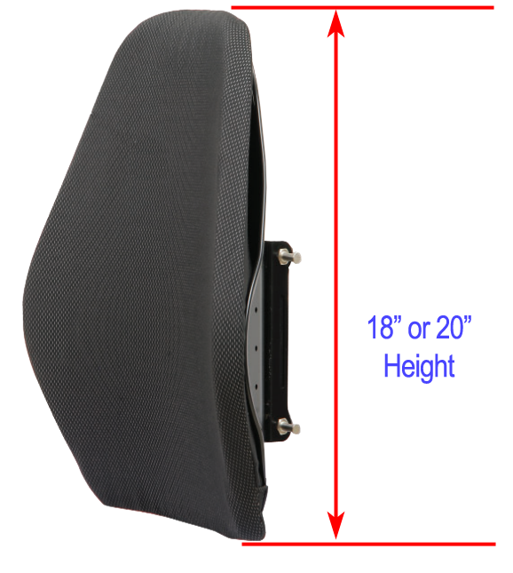 Matrx Elite E2S Tall 3" Contour Wheelchair Backrest | Invacare / Matrx ...